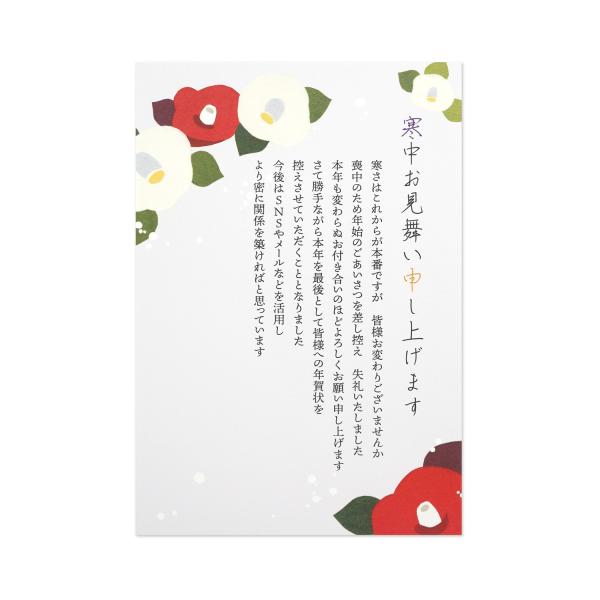 【仕様】●内容３枚入り●サイズ148×100mm年賀じまい文章入りの寒中はがきです。季節の挨拶とともに、今後の年賀状の送付を辞退する旨を伝えることができます。来年もご使用いただけるデザインです。同デザイン3枚入り。寒中はがきは、松の内（１月...