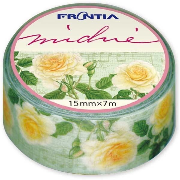 ●サイズ幅 15ｍｍ × 7ｍ ※直径43ｍｍ 細かいバラの花が続く大人な雰囲気のマスキングテープ。広げた瞬間に一気に広がるバラの華やかな雰囲気に魅了されること間違いなし。カレンダーやダイアリーでも人気の山田導恵によるマスキングテープ。グリ...