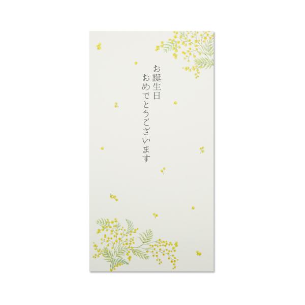 【仕様】●内容：のし封筒2枚・一筆箋4枚入り●サイズ：封筒H175 x W90mm 一筆箋H161 x 76mm地球に優しい森林認証紙を使用した「誕生日」金封です。同じ柄の封筒が2枚と、おそろいの柄の一筆箋が4枚入っています。お金や商品券な...