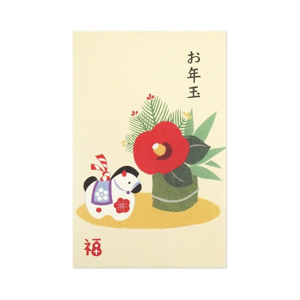 【仕様】●内容：3枚入り●サイズ：H110mm x W70mm●森林認証紙使用小さいサイズの同デザイン3枚入りお年玉ポチ袋。小さなお子さんから大人まで幅広くお使いいただけるデザインです。来年の干支のかわいらしいイラストが描かれています。※商...