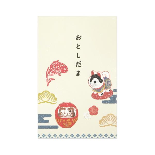 【仕様】●内容：3枚入り●サイズ：H110mm x W70mm●森林認証紙使用小さいサイズの同デザイン3枚入りお年玉ポチ袋。小さなお子さんから大人まで幅広くお使いいただけて、来年も使えるデザインです。※商品の画像について、照明の当たり具合や...