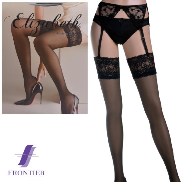 ●カラー　ブラック　黒●サイズ　M-L　ヒップ85-98cm　身長150-165cm●商品説明◇履き口に華やかなレースをあしらった上品で高い質感のガーターストッキング◇光沢のあるやわらかな素材を使った上質な履き心地◇足首にもピッタリフィット...