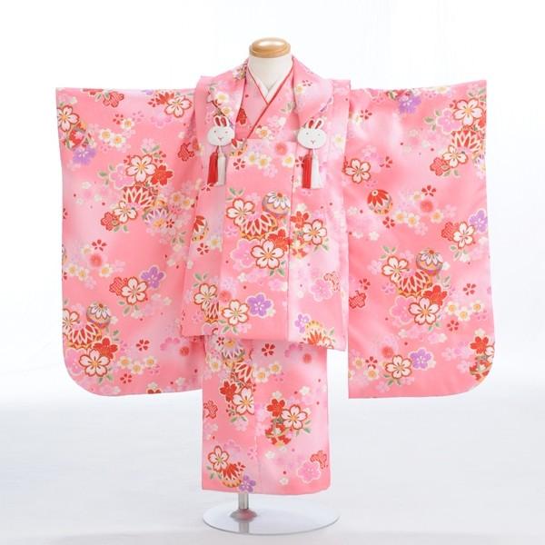 【商品番号：m753-3231】【商品名：被布 ピンクまりに桜】【七五三3才女の子】★適正サイズ 身長:90cm前後-----------------------------------------------ご注文前に下記【予約状況】を必...