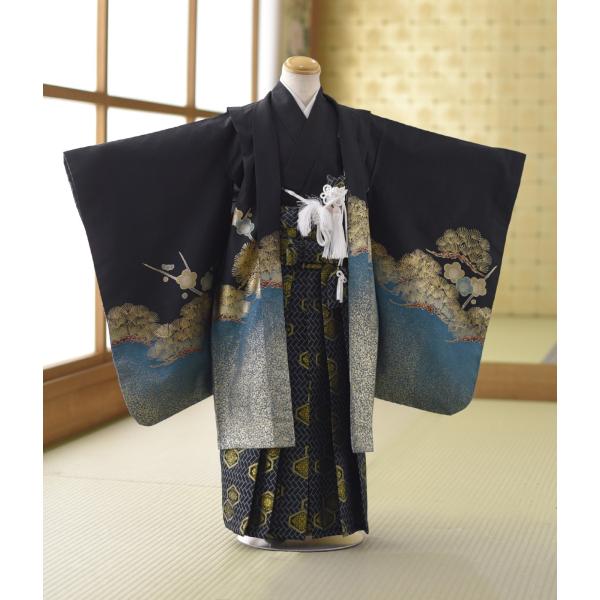 【商品番号：m753-5108】【商品名：黒梅花にタカ】【七五三5才男の子】★適正サイズ：身長:107cm〜120cm-----------------------------------------------ご注文前に下記【予約状況】を...