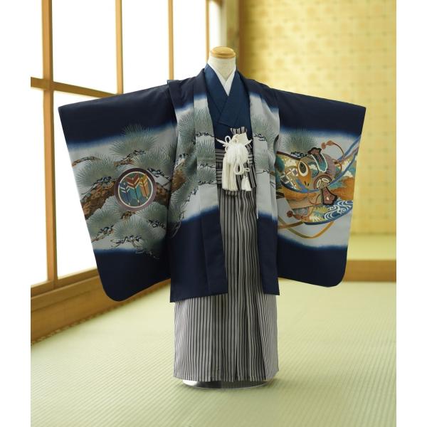 【商品番号：m753-51225】【商品名：紺福始のかぶと】【七五三5才男の子】★適正サイズ：身長:107cm〜120cm-----------------------------------------------ご注文前に下記【予約状況...