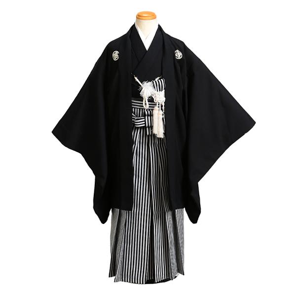 【商品番号：m753-7108】【商品名：黒7才 袴65cm】※この着物は、肩上げをしていない商品です。【七五三6〜8才男の子】★適正サイズ：身長:120cm〜130cm-----------------------------------...