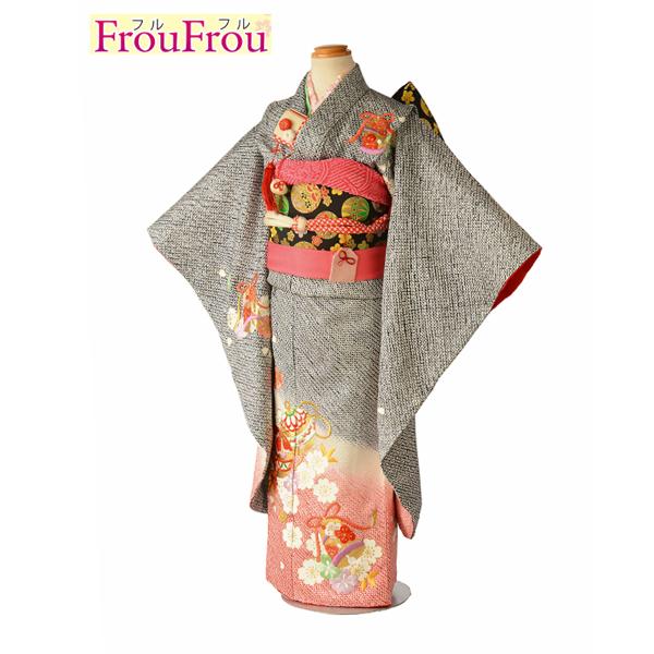 【商品番号：m753-72102】【商品名：総しぼり鈴と梅】【七五三7才女の子】★適正サイズ 身長:120cm前後(身長113cm〜125cm位)-----------------------------------------------...