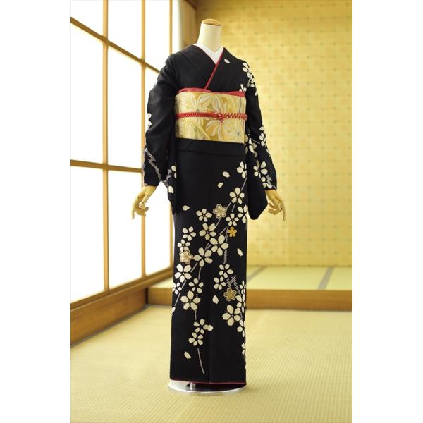 【商品番号：mh1095】【商品名：黒地しぼりしだれ桜】※対応身長:160cm〜175cm位　洋服サイズ:7〜13号位まで-----------------------------------------------ご注文前に下記【予約状況...