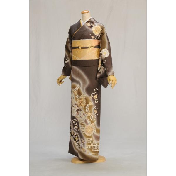 【商品番号：mh2021】【商品名：濃茶 神鏡に観世水】※対応身長:166cm〜176cm位　※洋服サイズ:13〜17号位まで※広巾　大きいサイズ-----------------------------------------------...