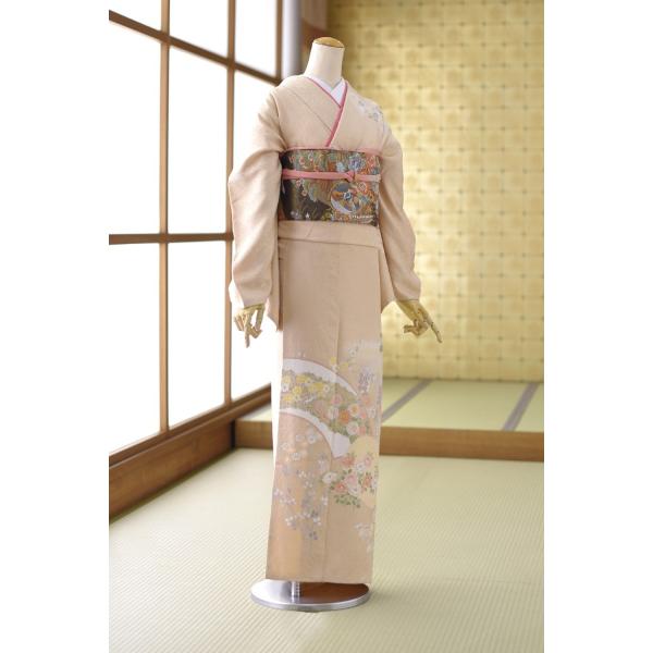 【商品番号：mh2055】【商品名：ベージュ字紙にピンク菊】※対応身長:160cm〜170cm位　洋服サイズ:7〜13号位まで-----------------------------------------------ご注文前に下記【予約...