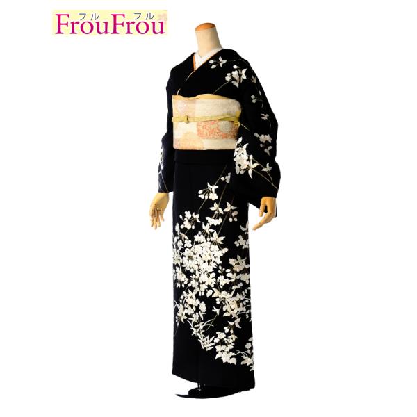 【商品番号：mh2067】【商品名：黒地 御苑の春】※対応身長:154cm〜169cm位　洋服サイズ:7〜13号位まで-----------------------------------------------ご注文前に下記【予約状況】を...