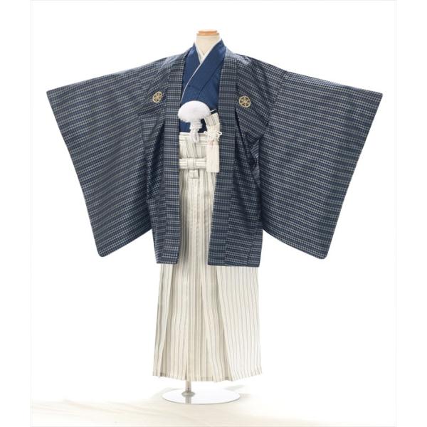【商品番号：mjk10101】【ジュニア男セット 青ダイヤ】★適正サイズ：身長：140cm前後　紋付 袴※身長160cm以上の方は大人用の羽織袴をご検討くださいませ。-------------------------------------...