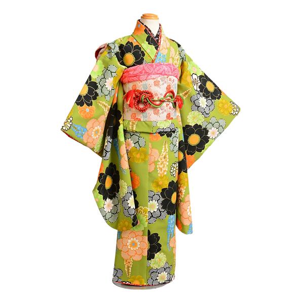 【商品番号：mjk10209】【商品名：モスグリーン 花わらべ】★適正サイズ：身長：140cm前後 (130cm〜140cm位)-----------------------------------------------ご注文前に下記【予...