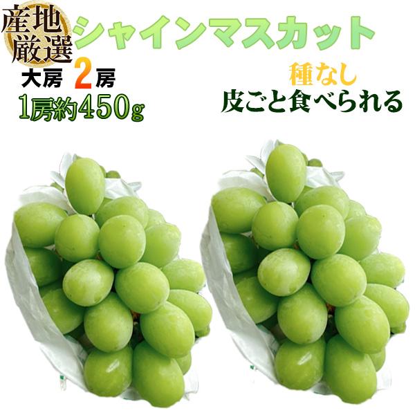 大房・大粒、高貴な芳香皮ごと食べられて種無し！『種無しシャインマスカット』 皮ごと食べられて、種がない！食べたら残るのは軸の部分だけ！しかも香り高く、甘さも抜群で見た目もヒスイのように美しい♪「こんな葡萄食べてみたい！」という夢のような品種...