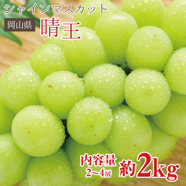■ブランド：シャインマスカット■商品名：晴王 シャインマスカット■内容量・サイズ：秀品 約2kg 2〜4房■保存方法・賞味期限：常温、商品到着後早めにお召し上がりください。■生産地：岡山県■販売期間：8月下旬〜■販売者：株式会社GIANTK...
