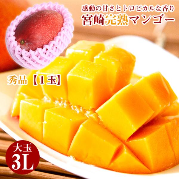 ■商品名：宮崎完熟マンゴー■内容量・サイズ：化粧箱入り 大玉 3L 1玉■保存方法・賞味期限：常温、商品到着後早めにお召し上がりください。■生産地：宮崎県■販売期間：4月初旬から7月中旬予定■販売者：株式会社GIANTKILLING ■クー...