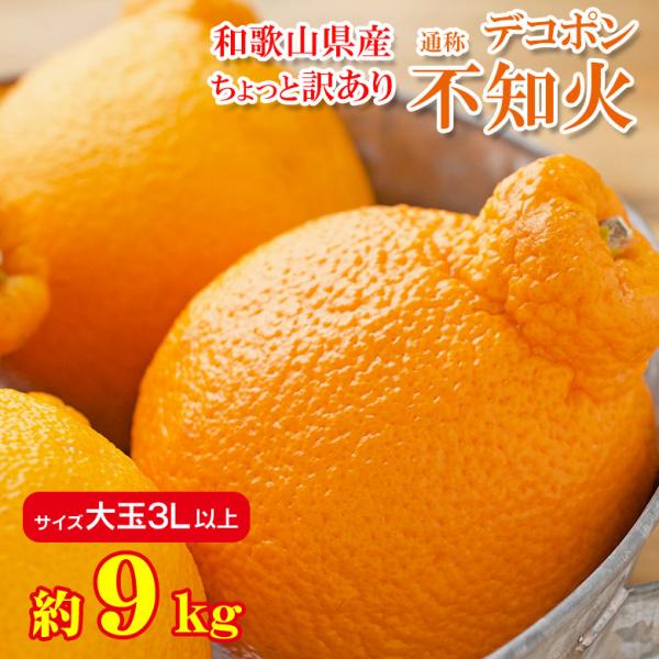 ■商品名：不知火(デコポン) ■内容量・サイズ：大玉3L以上 約9kg■保存方法・賞味期限：常温、商品到着後早めにお召し上がりください。■生産地：和歌山県■販売期間：2月中旬〜3月末■販売者：株式会社GIANTKILLING ■クール便：非...