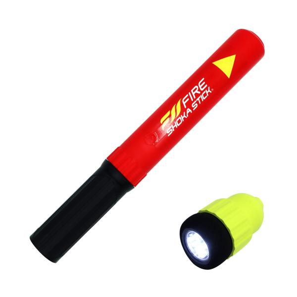 ■FIRE SHOKA STICKの特徴・有害な残留物を残さず「汚れない消火」が可能・一般的な消火器(5kg)の7.3％の重量(365ｇ)・法定点検が要らないメンテナンスフリー・噴射される不活性ガスは呼吸しても安全・一般的な消火器の７倍の噴...