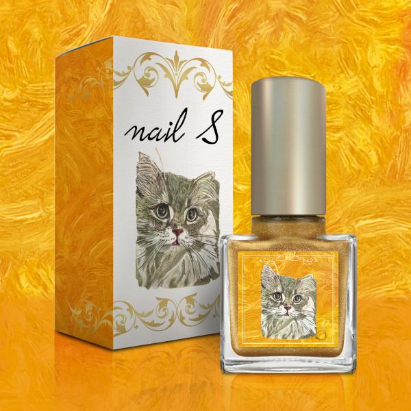 日に焼けたイエローゴールドをベースに暖色のラメが輝きます。活力あふれる向日葵が、退色しながらも輝かしく咲き続ける様子を表現しています。