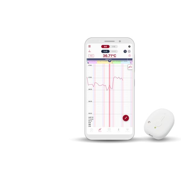 【発売日：2021年02月15日】【つけて、寝るだけ、計測の煩わしさはもうありません】わたしの温度のデバイスを「わたしの温度 専用ナイトブラ」（※別売り）につけて寝るだけで女性特有のリズムを手間なく把握できます。【専用アプリをインストールし...