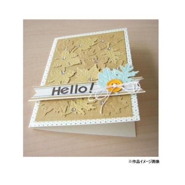 モチーフを型抜きしながら、同時にエンボス加工ができます。写真やお誕生日カード、招待状などのカードのワンポイントに最適です。