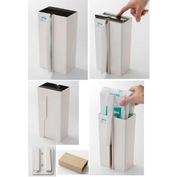 使用場所に応じて、「卓上での縦置き」「壁付け (ビス止め)」「マグネットブラケット取付け(別売のマグネットブラケット/品番PTH-20が必要)」の3種類の設置方法をお選び頂けます。ペーパーが取り出し易いだけでなく、取り出し時に新しいペーパー...