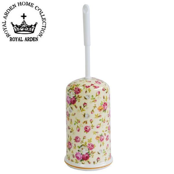 トイレの雰囲気を明るく華やかにしてくれるトイレブラシ立てのセットです。高級感のある陶磁器でできており、上品にトイレを彩ってくれます。ブラシはフチの裏も洗いやすい形状のブラシです。