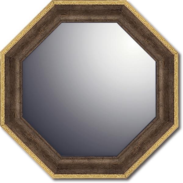 エレガントな気品を漂わせるヴィンテージ風のフレームで彩られた八角形のミラーです。