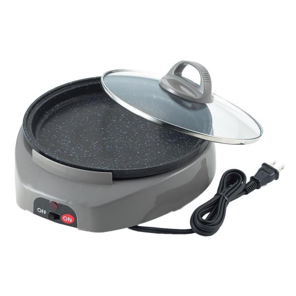 コンパクトタイプで少量の調理に大変便利なホットプレートです。内面フッ素樹脂加工なので、焦げにくくお手入れも簡単です。
