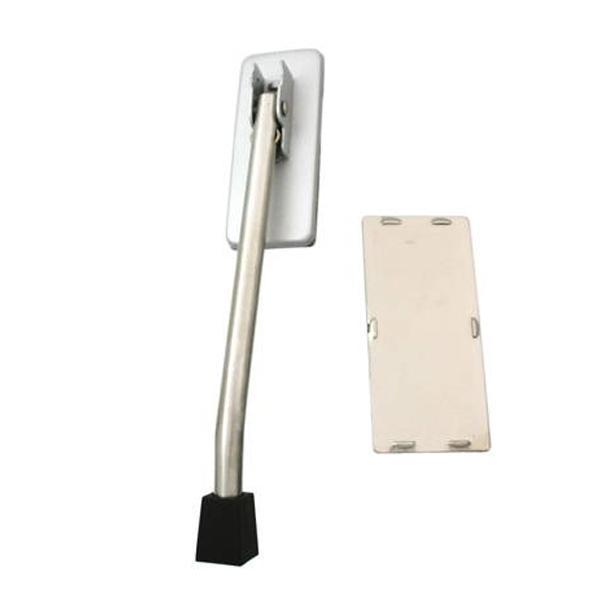 マグネット補助板付なので、アルミ・木製ドアにも使用できます。ドアの固定に使用します。