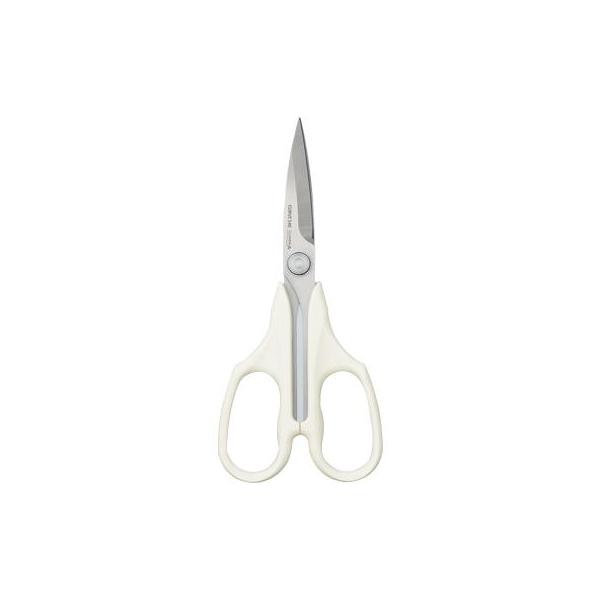 ストレート刃のはさみでは切りにくいところが、カーブ刃だと切りやすい。厚く丈夫なブレードなので、布地のカットに最適です。収納に便利なサック(オレフィン製)付です。