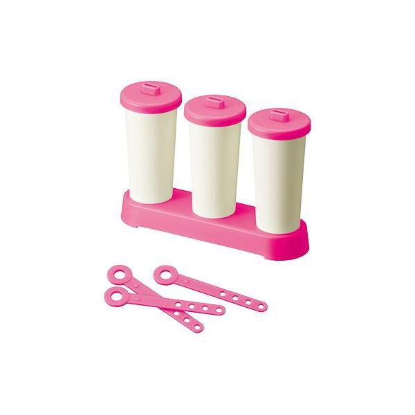 マイボトルにピッタリ入る円柱状の氷が作れるアイススタンド氷柱。付属のスティックを使えばアイスキャンデーも作れます。