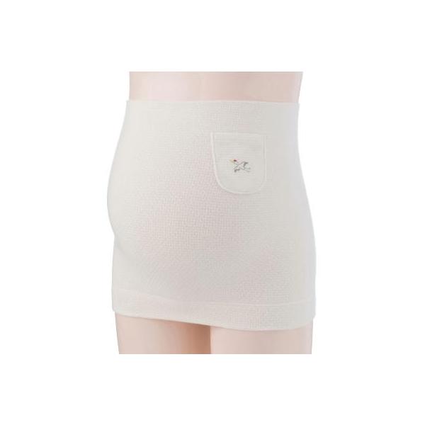 お腹をしっかり保温、保護できるので、妊娠がわかったら早い時期からのご着用をおすすめします。縫い目のない丸編みタイプなので、就寝時にも快適に着用いただけます。