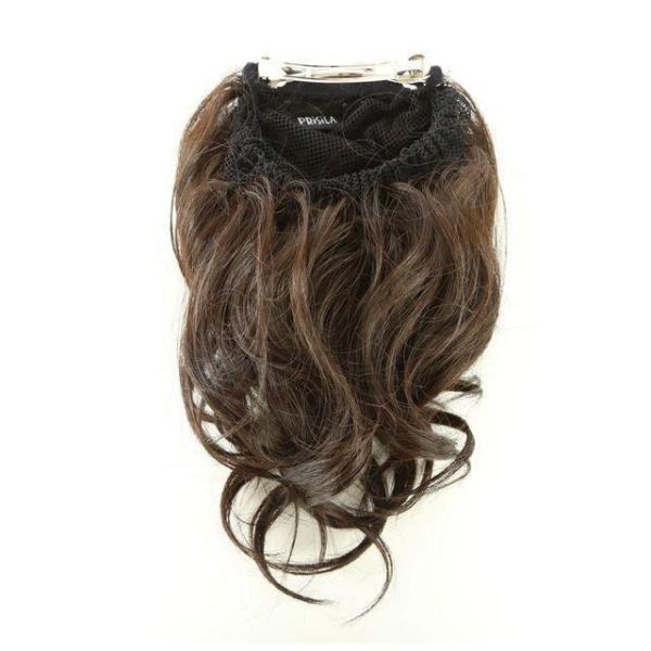 バレッタが付いた簡単装着のウィッグ。