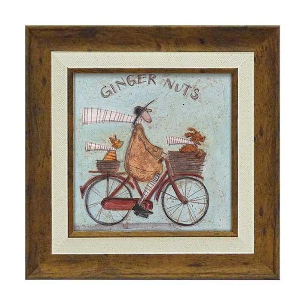 絵と額がセットになっています。じっと見ているとだんだんとサムトフトの不思議な世界へ・・・癒され幸せな気分になります。贈り物にも喜ばれています。