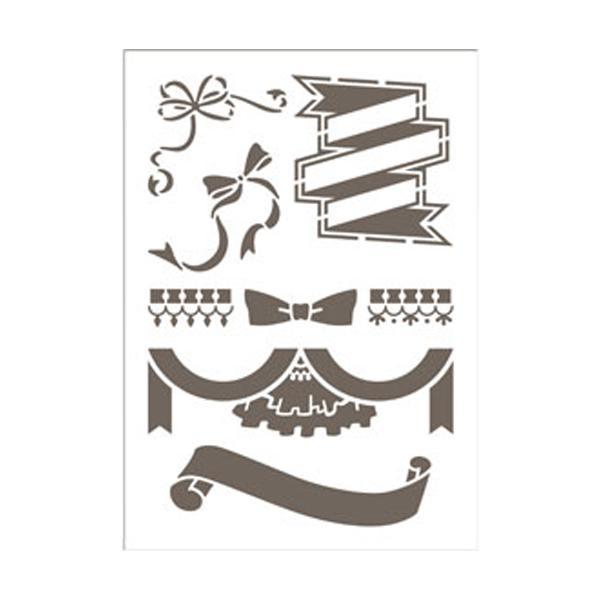 レーザーカットによる繊細で細やかな図案のステンシルシートです。布用マーカーとの相性も抜群!