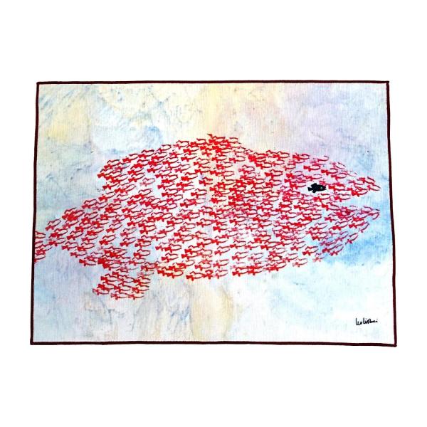 レオ・レオニ氏の代表作をデザインしたランチマットです。和調ポリエステル生地(ヨウリュウ)にプリントにて表現しました。絵本の可愛い柄で食卓も華やかになります。