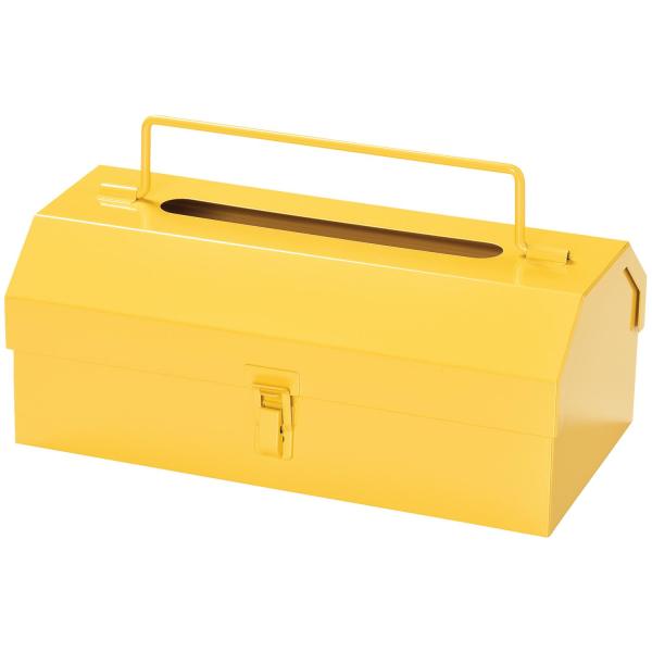 インテリアとして置いても可愛いツールボックス型のティッシュケースです。