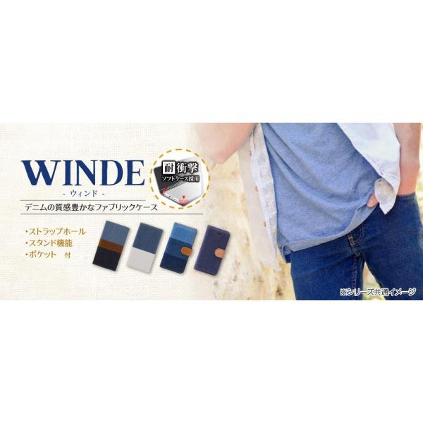 デニム素材を使用したファッション性の高いデザインが特徴です。動画視聴に最適なスタンド機能、ストラップホール付きです。