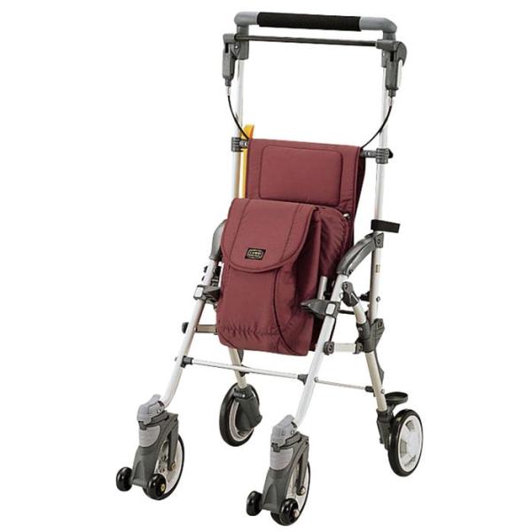 すぐれた走行安全性と車体の軽量化を同時に実現です。防水加工生地を使用しています。背面には小物入れネットつき。前のバッグを倒せばどこでも椅子に早終わりです。