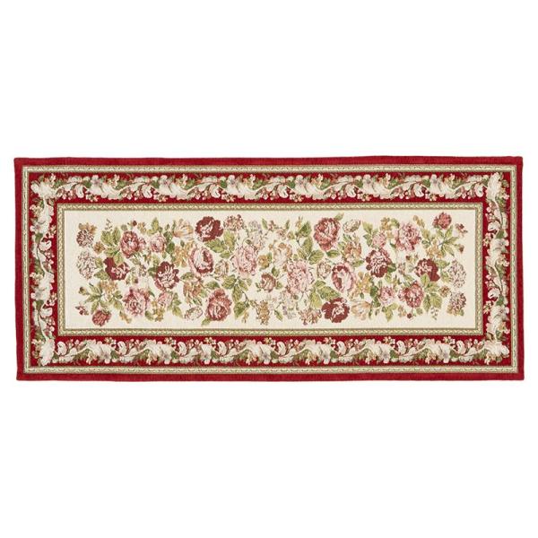 華やかなデザインのシェニールマットです。玄関やお部屋に敷いてアクセントに。