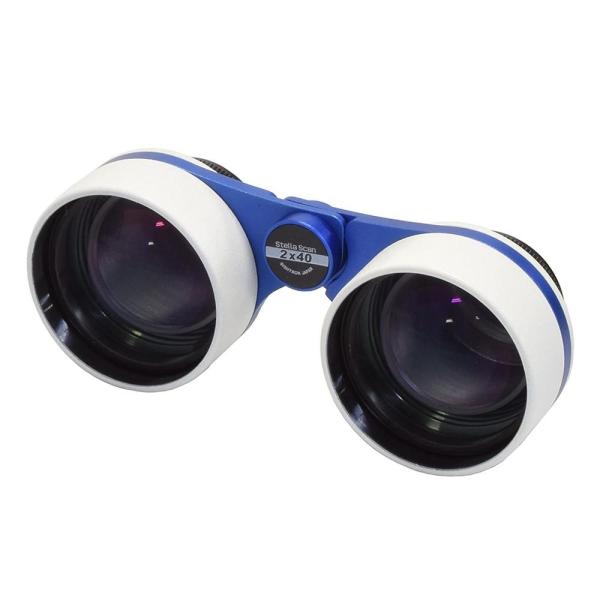 通常の双眼鏡に比べて倍率が低いので広い範囲の星を観測することができます。また、口径40mmの対物レンズにより集光し、肉眼で見るのに比べて暗い星まで見ることができます。星座の全景を眺めたり、天の川に散らばる星々を観測するのに最適です。
