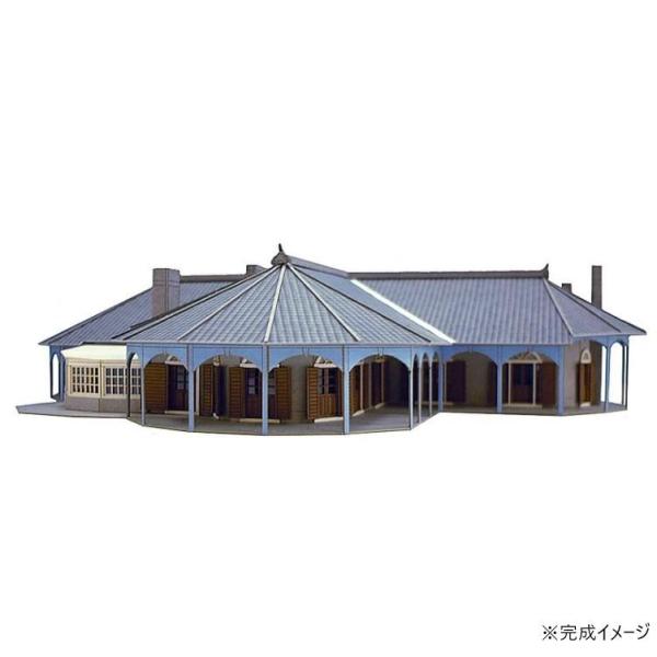 グラバー邸のキットです。みにちゅあーとキットは、細部まで精密にレーザーカットされたカラー硬質紙を貼り重ねて組み立てればOK。色付きの厚紙なので塗装することもなく精巧な模型が完成します。完成した模型は、とても紙とは思えない、しっかりとした質感...