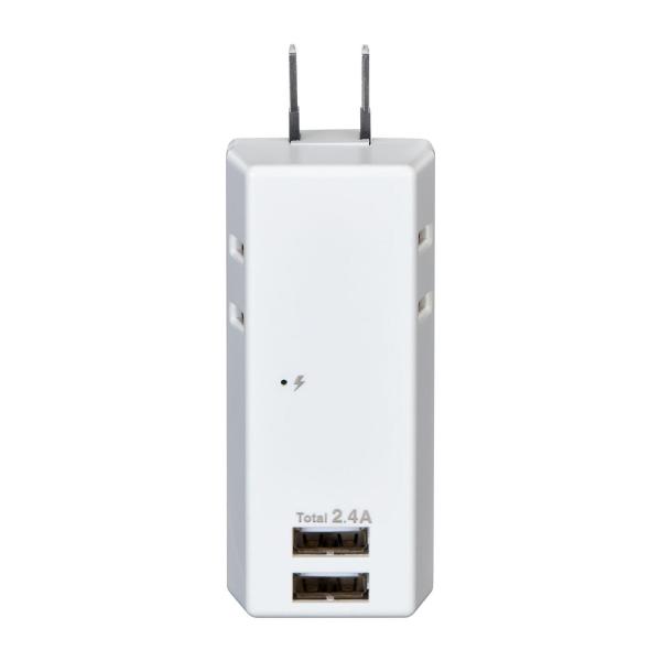 スマートフォンを2台同時充電可能!(USBポート)。iPhone、iPad、Androidスマートフォン/タブレットを充電可能です。接続された機器(iPhone、iPad、Android等)に対し、最適な出力を自動識別し、急速充電する自動識...