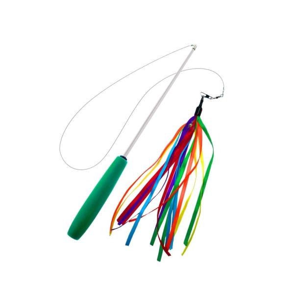 90cmまで伸ばせるロッドと、リボンを組み合わせた猫じゃらしです。持ちやすいソフトグリップとよくしなるロッドで様々な動きをラクに操ることが出来ます。パーツは取り外しが可能なため、別売りの交換用パーツや他のモチーフと付け替えて楽しめます。パー...