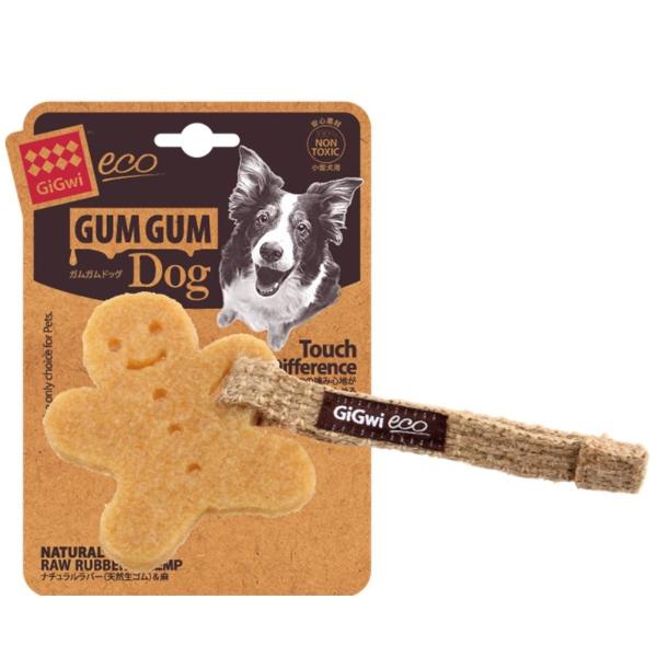 ガムガムドッグは、ナチュラル素材のみで出来ている、自然な風合いにこだわったエコで安心なドッグトイです。素材にこだわり、ゴム部分には天然ラバー生ゴムを、ストラップ部分には麻を使用しており、楽しく健康的に遊ぶことができます。また、適度な弾力と麻...