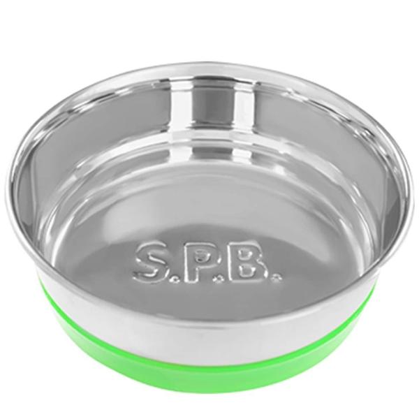 カタカタ音を防ぐ、すべり止めリング付きステンレスボウルです。リングは取り外すことができます。