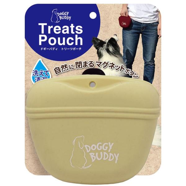 ドギーバディトリーツポーチは、愛犬のトレーニングに使いやすいトリーツポーチです。シリコン製なので、トリーツの脂分などが付着しても丸洗いする事ができてお手入れ楽々。また、熱湯消毒もできるので、いつでも清潔にお使い頂けます。開閉部は自然に閉まる...