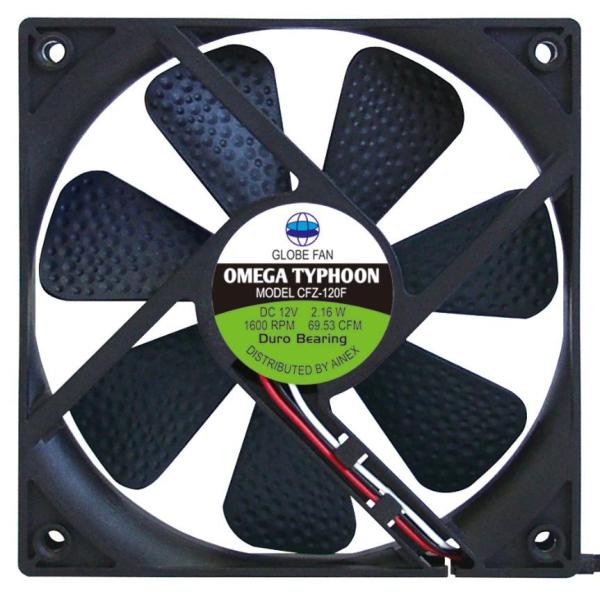 ケース用ファン120mm角。OMEGAブレード+DUROベアリング搭載。高品質・信頼の日本製ベアリングで長寿命。付属の変換ケーブルで接続先をマザーボードから電源ユニットに変更できます。3ピンケーブルで回転数検出信号はマザーボードへ戻すため、...