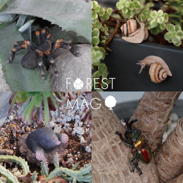 FOREST MAGは森の生物。背面や底面にマグネットが内蔵されており、デスクなどで散らばるクリップをまとめるなど、大活躍!